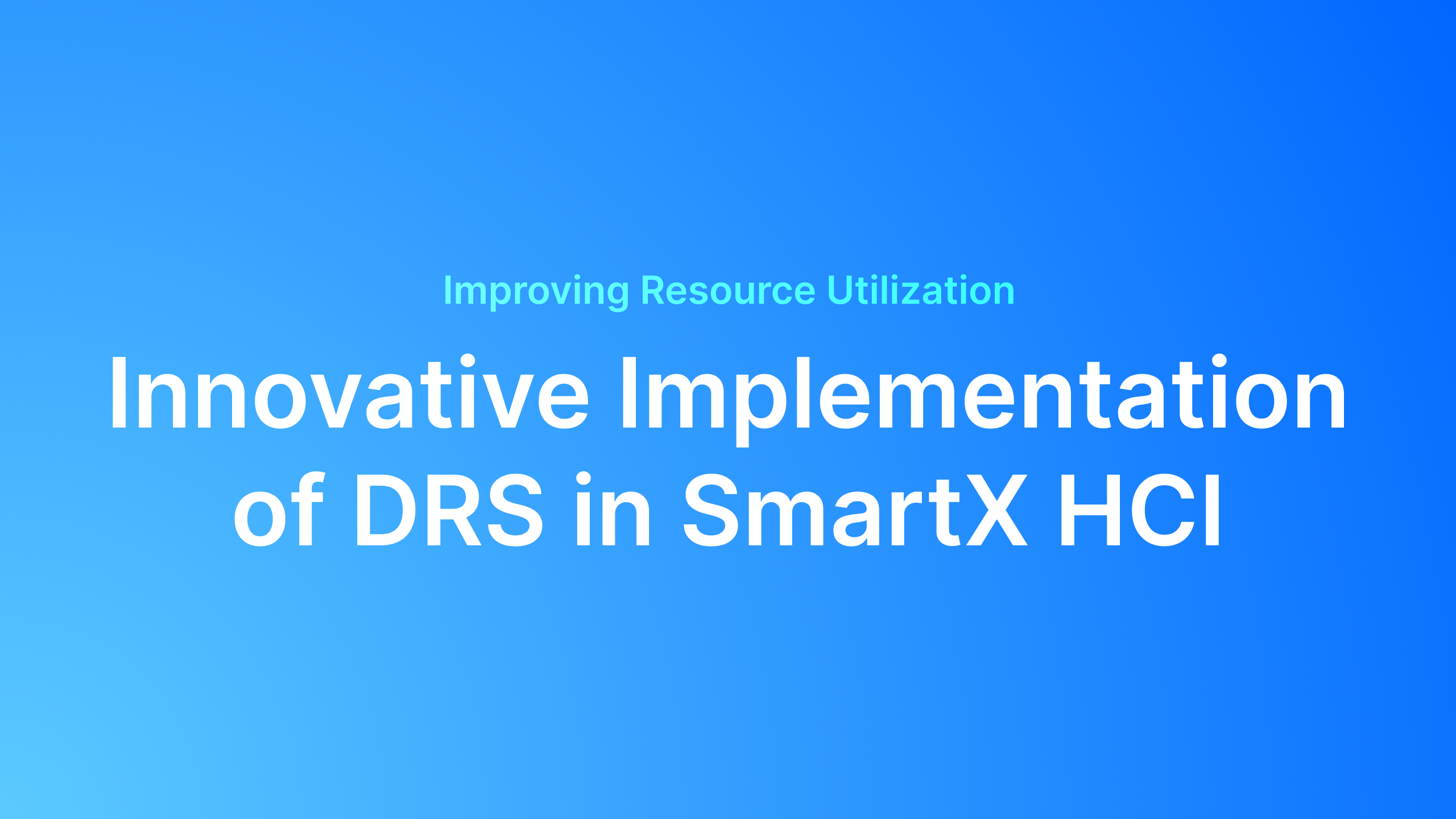 Improving Resource Utilization: Innovative Implementation of DRS in ...
