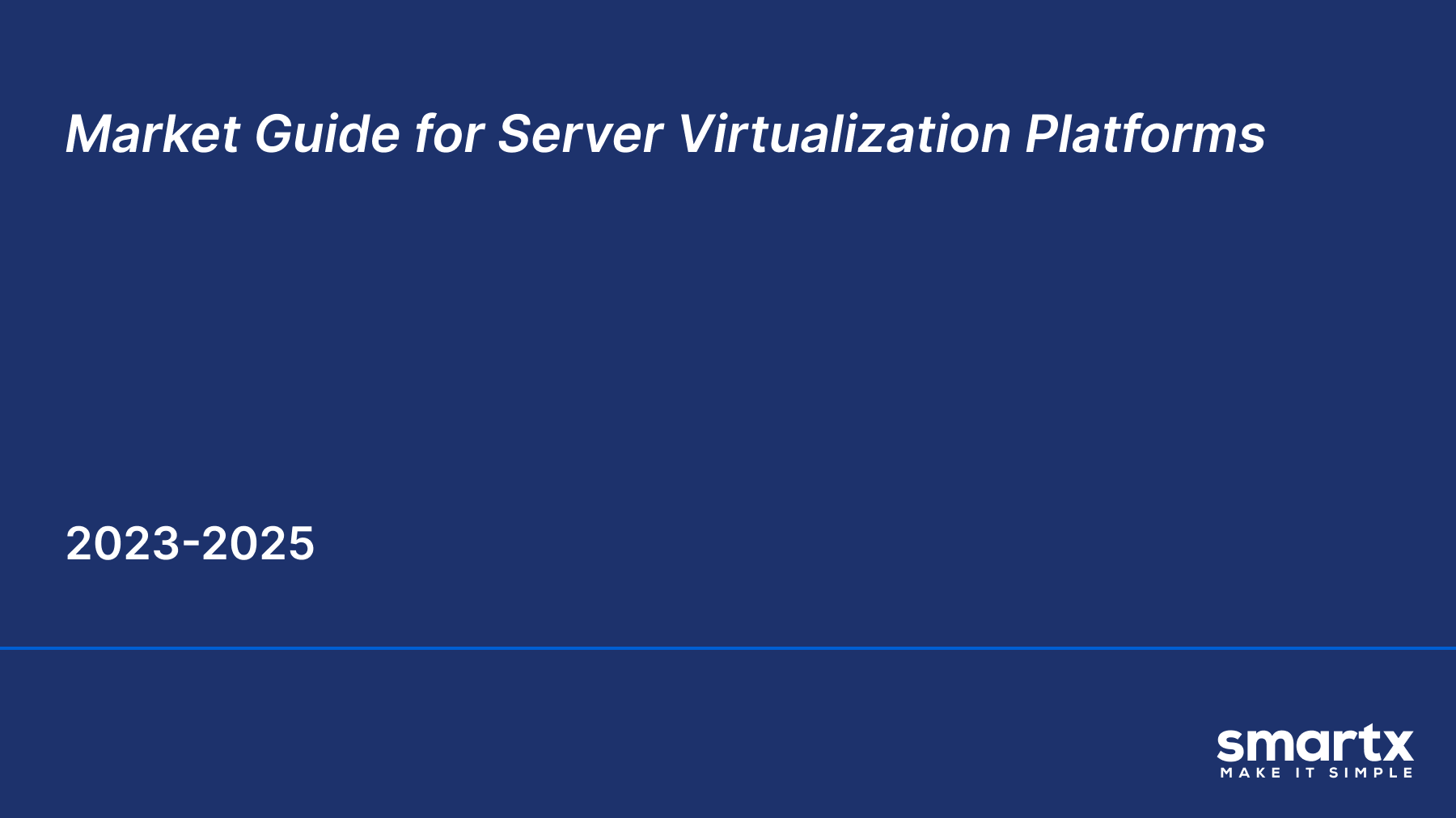 SmartX Named a Representative Vendor in Gartner’s Market Guide for Server Virtualization for the ...